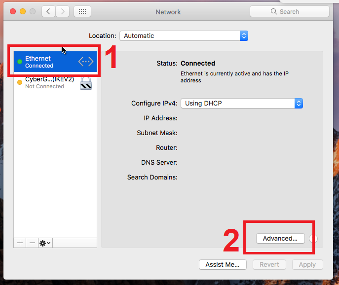 How to disable IPv6 on MacOS ? – Support Center - CyberGhost VPN